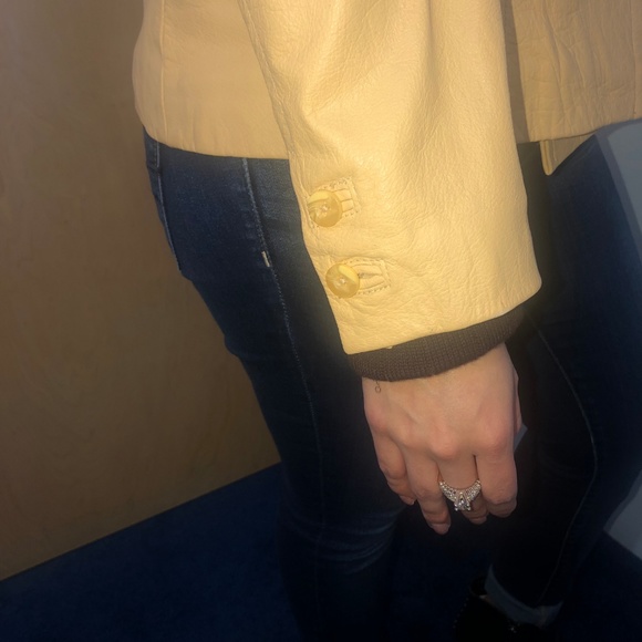 Together | Jackets & Coats | Together Butter Yellow Leather Jacket ...